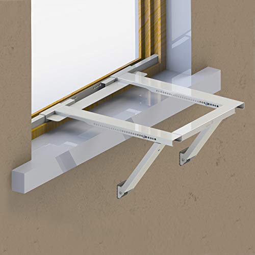 Ivation Air Conditioner Support Bracket, No Tools or Drilling Required – Easy to Install Universal Window AC Mount – Heavy Duty Steel, Holds Up to 200lbs – Fits Single Or Double Hung Windows
