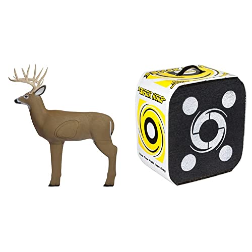 Black Hole Archery Target 18" + Shooter Buck 3D Deer Archery Target with Replaceable Core