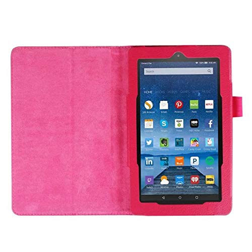 Luxury Folio Stand PU Leather Case Cover For Amazon Kindle New Fire 7 2019 2017 SR043KL 2015 HD7 SV98LN 7" (5th 7th 9th Generation, 2015 2017 2019 Release) (Black)