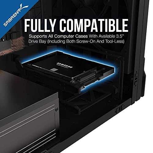 SABRENT 2.5โ SSD & SATA Hard Drive to Desktop 3.5โ SATA Bay Converter Mounting Kit (BK-PCBS)