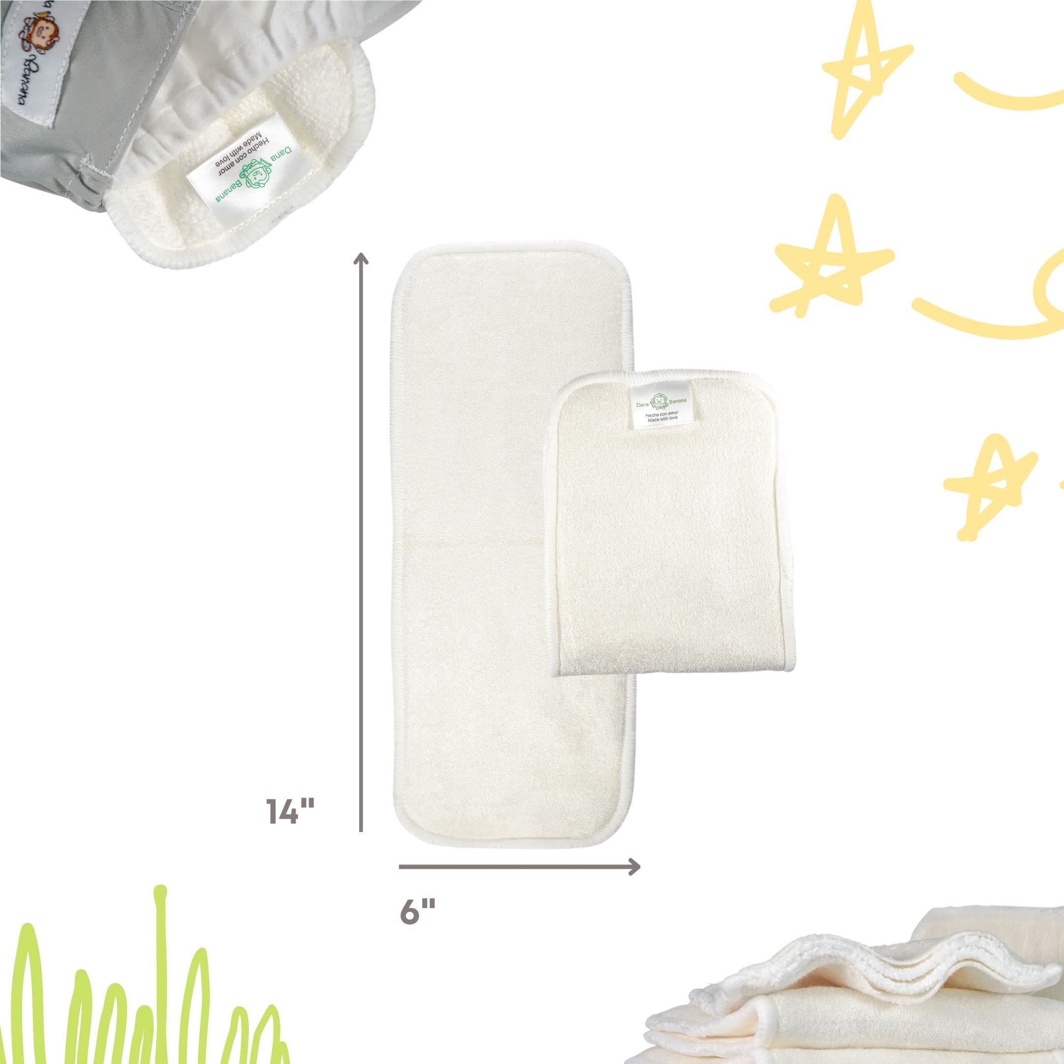 Dana Banana Baby Cloth Diaper 4 Pack + 4 Inserts