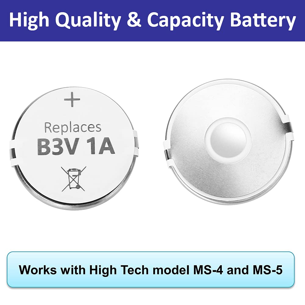 Enerpe B3V 1A Replacement Battery High Capacity Compatible with High Tech Electronic Collars of MS-4 and MS-5 Pack of 8