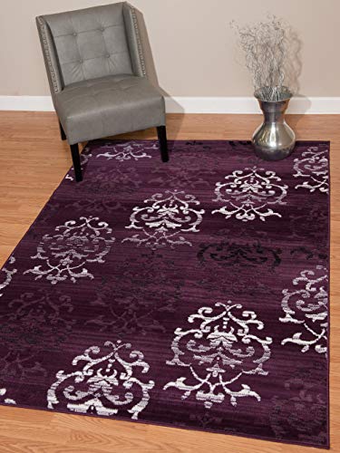 United Weavers Dallas Countess Accent Rug – Lilac, 2x3, Transitional Indoor Area Rug with Abstract Medallion Pattern, Jute Backing
