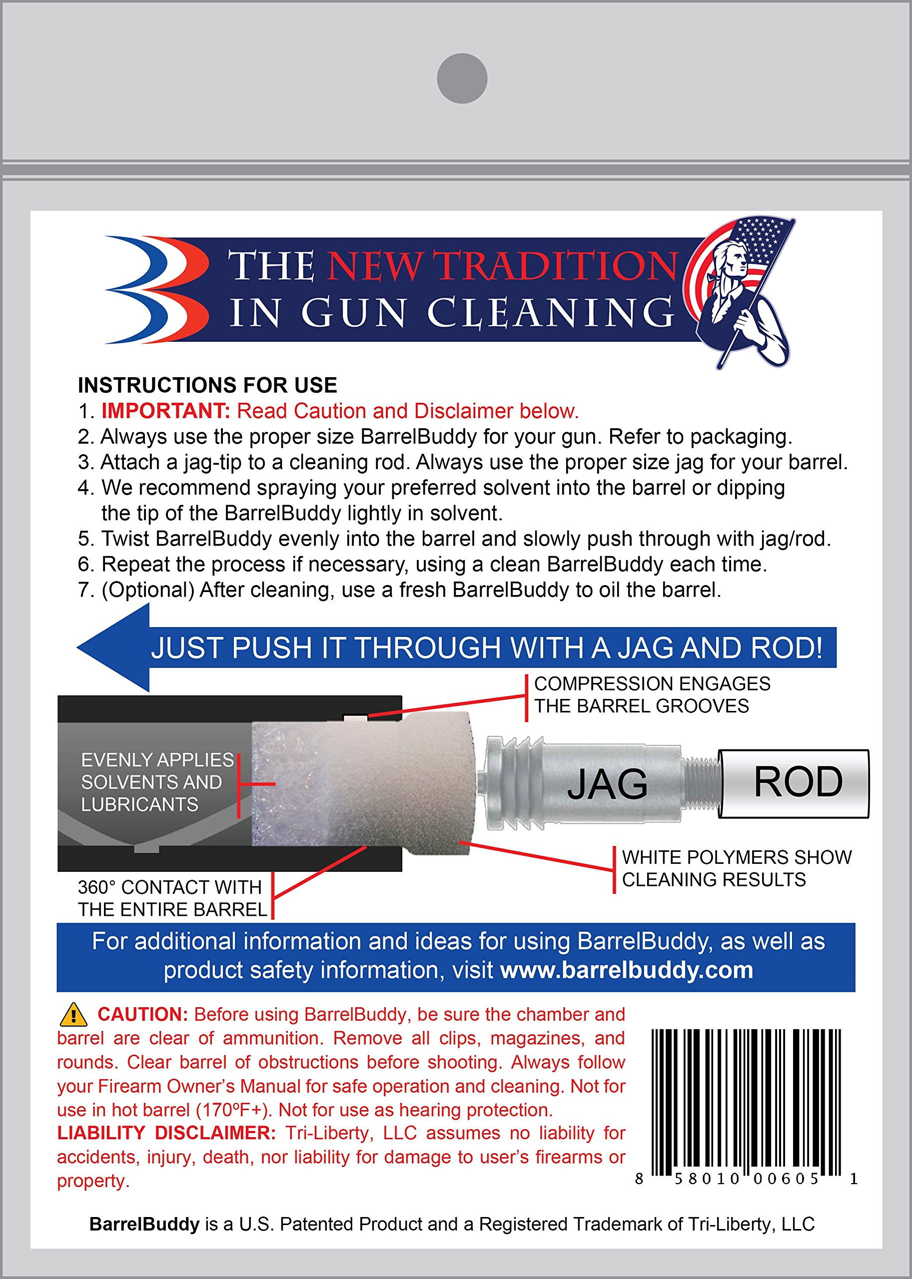 BarrelBuddy 2-Stage Polymer Gun Barrel Cleaner (20 Gauge & 16 Gauge Shotguns)