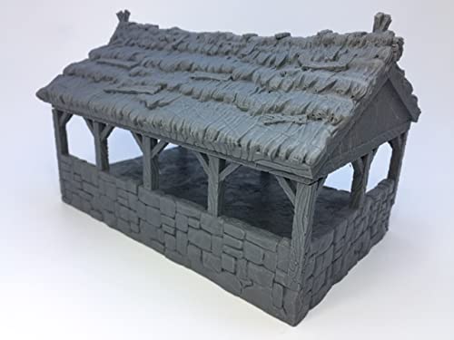 HERO Creations Lumber Mill RPG - Dungeons and Dragons - DND - Pathfinder - Diorama - Figurine Miniature (Gray/Unpainted)
