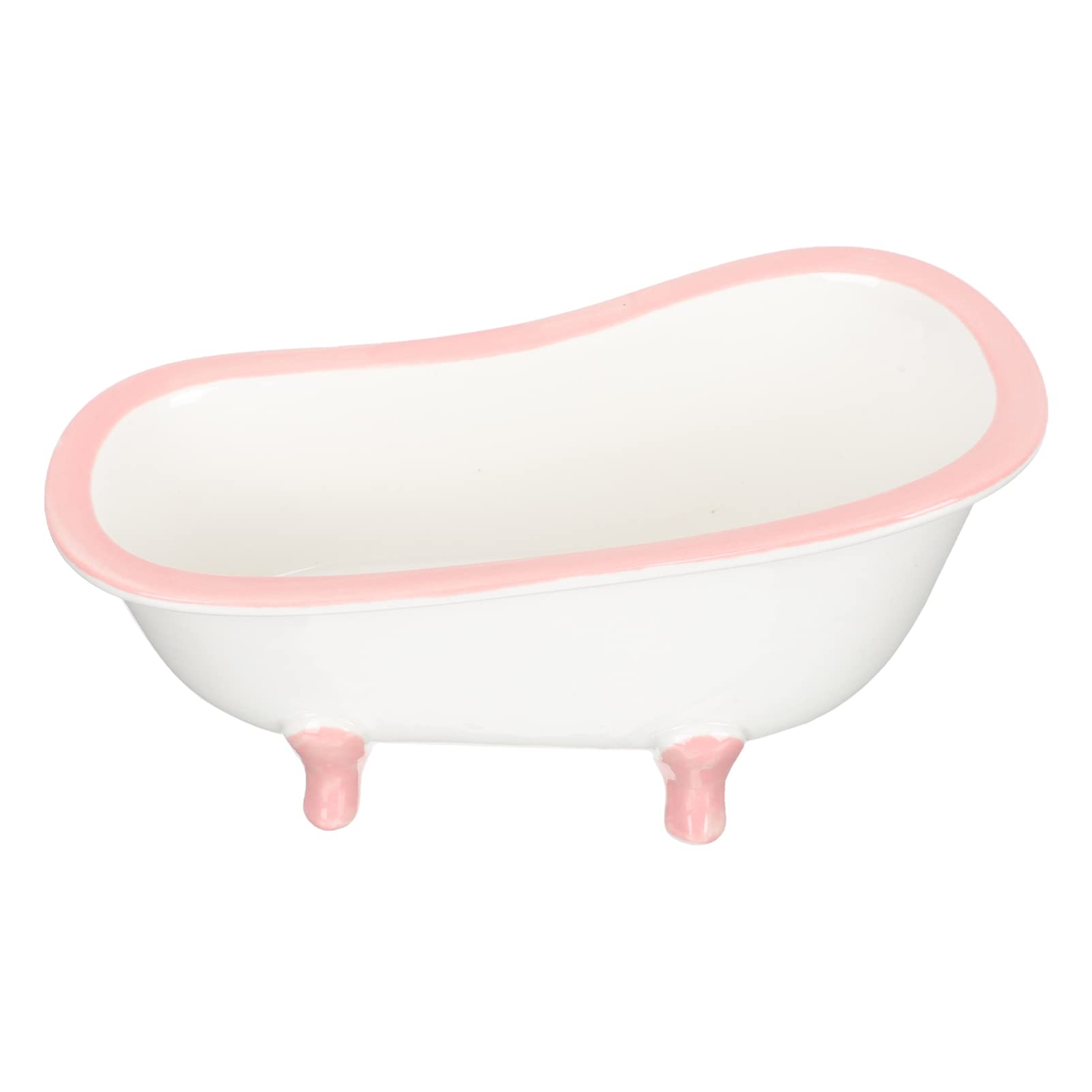 Ceramic Bathtub Bowl Cocktail Cup: Novelty Bathtub Wine Glasses Cocktail Sorbet Smoothie Cold Drink Cup Container for Home Bar Party Gift Pink