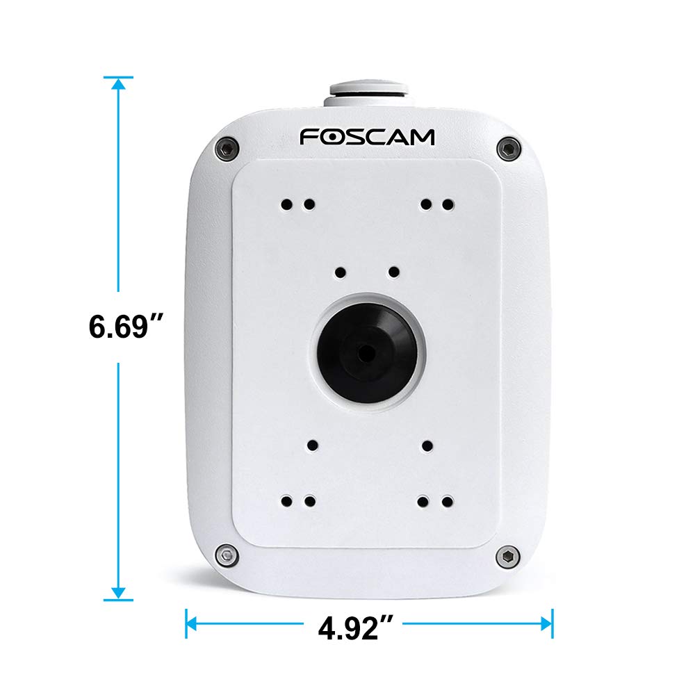 FOSCAM HT2 1080p Outdoor 2.4g/5gHz WiFi PTZ IP Camera and FAB28S Stainless Steel Waterproof Junction Box Bundle, Totally Weatherproof