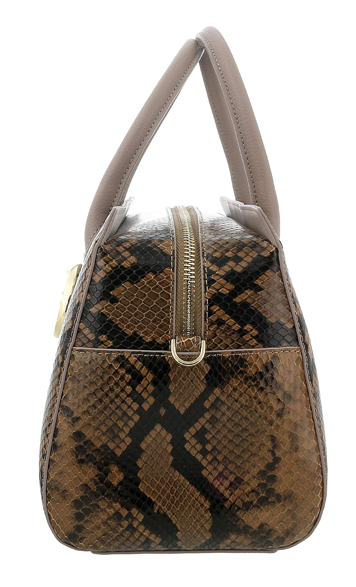 ROBERTO CAVALLI Class Taupe Snakeskin Large Millie Deluxe Handbag for womens