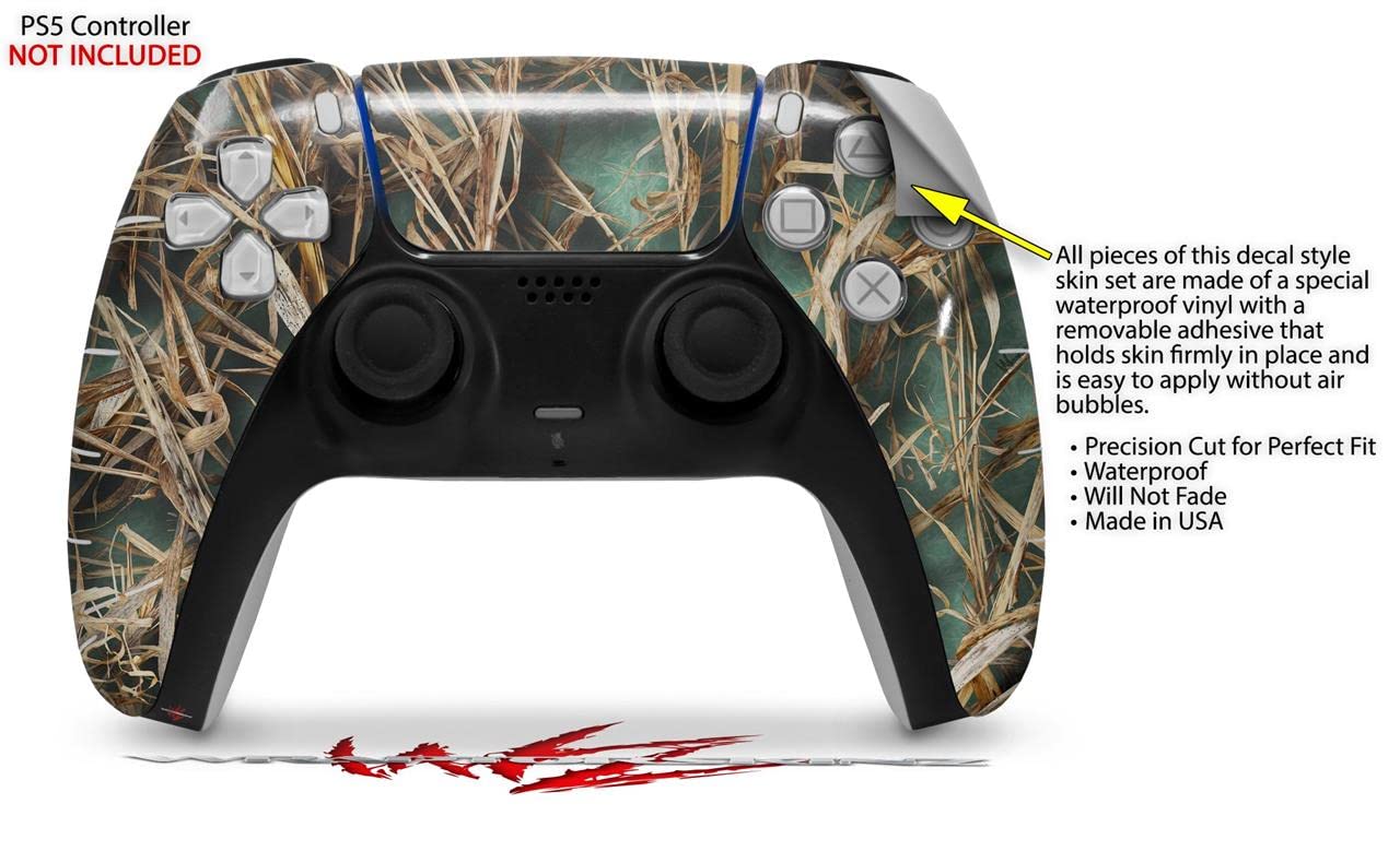 WraptorSkinz Skin Wrap compatible with Sony PS5 DualSense Controller WraptorCamo Grassy Marsh Camo Seafoam Green (CONTROLLER NOT INCLUDED)