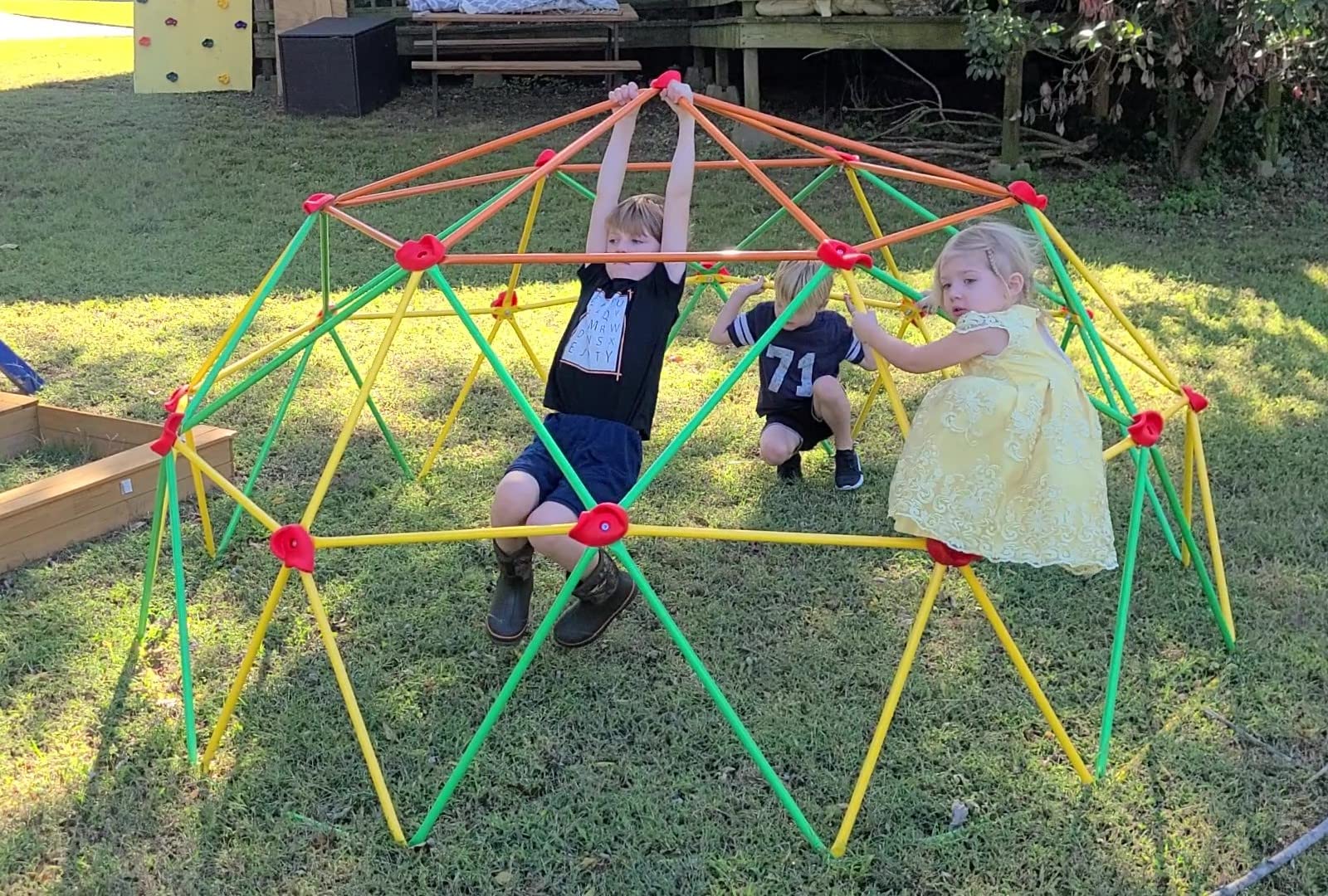 NAQIER Climbing Dome Upgraded 10FT Climber for Kid 3-10 Jungle Gym Monkey Bar Backyard Geometric Support 800LBS Outdoor Play Equipment Toddler Outside Toy