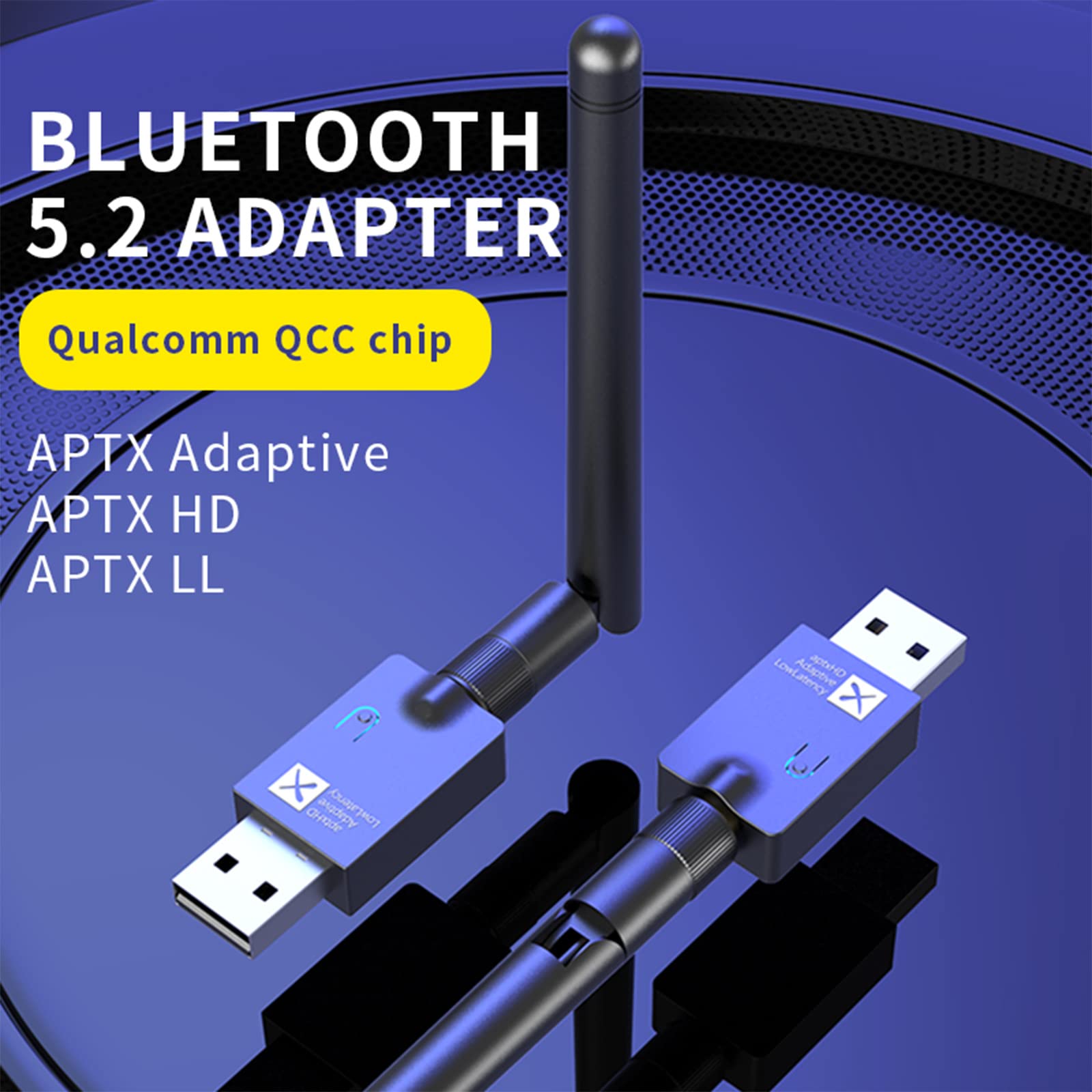 Cisidell USB Bluetooth 5.2 Adapter for PC USB Wireless Audio Transmitter Wireless Bluetooth Dongle for Laptop,Headphones Speakers, televisions,Support Win10/8/7 Linux/PS 4-5/Android
