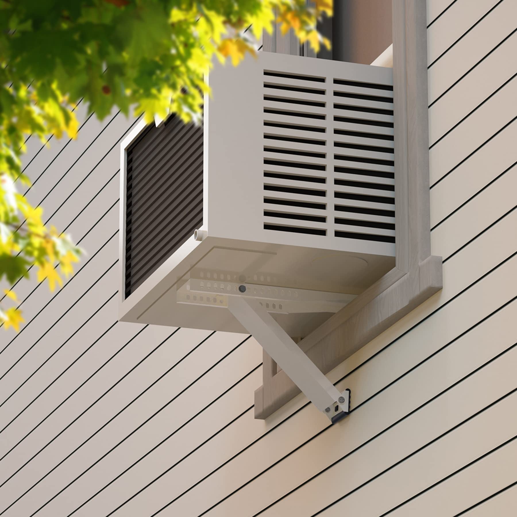 Wintcomfort Window Air Conditioner Bracket, Light Duty Support Bracket, Up to 85 lbs, Universal to Fit 5,000 to 12,000 BTU AC Units