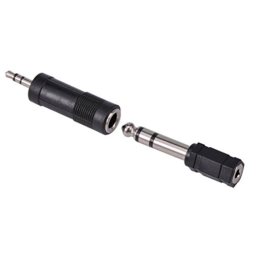 Nightwolf 8 Pieces Audio Adapter Headphone Adapter Gold Stereo Adapter 6.35mm 1/4inch to 3.5mm 1/8inch 3.5 mm to 2.5mm Mic Plug Adapter Connector