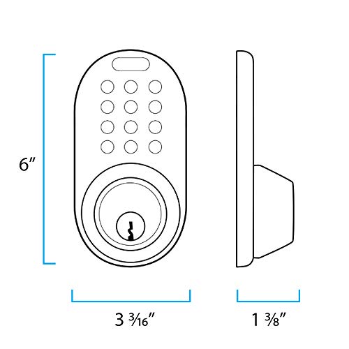 MiLocks TFK-02P Digital Deadbolt Door Lock and Passage Knob Combo with Keyless Entry via Keypad Code for Exterior Doors, Polished Brass