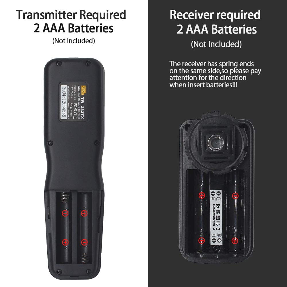 Wireless Remote Shutter Compatible for Sony PIXEL TW-283 S2 Wired Timer Remote Control Compatible for Sony A99II, A77II, A58, A68, A7, A7II, A7R, A7RII, A7S, A7SII, A3000, A5100, A5000 A6000