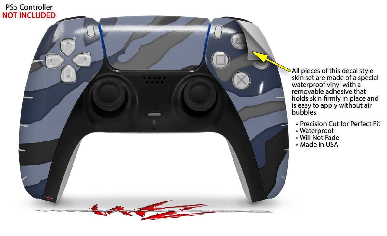 WraptorSkinz Skin Wrap compatible with Sony PS5 DualSense Controller Camouflage Blue (CONTROLLER NOT INCLUDED)