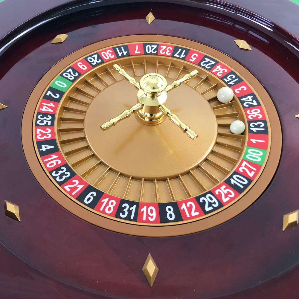 Yuanhe Deluxe Roulette Wheel Set - 20Inch Casino Grade High Glossy Roulette Game Set with 2 Balls Pills,Very Smooth Spinning Action,Great for Home Game Night or Professional Use
