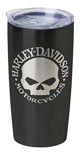 Harley-Davidson Core Willie G Skull Stainless Steel Travel Mug, Black HDX-98618