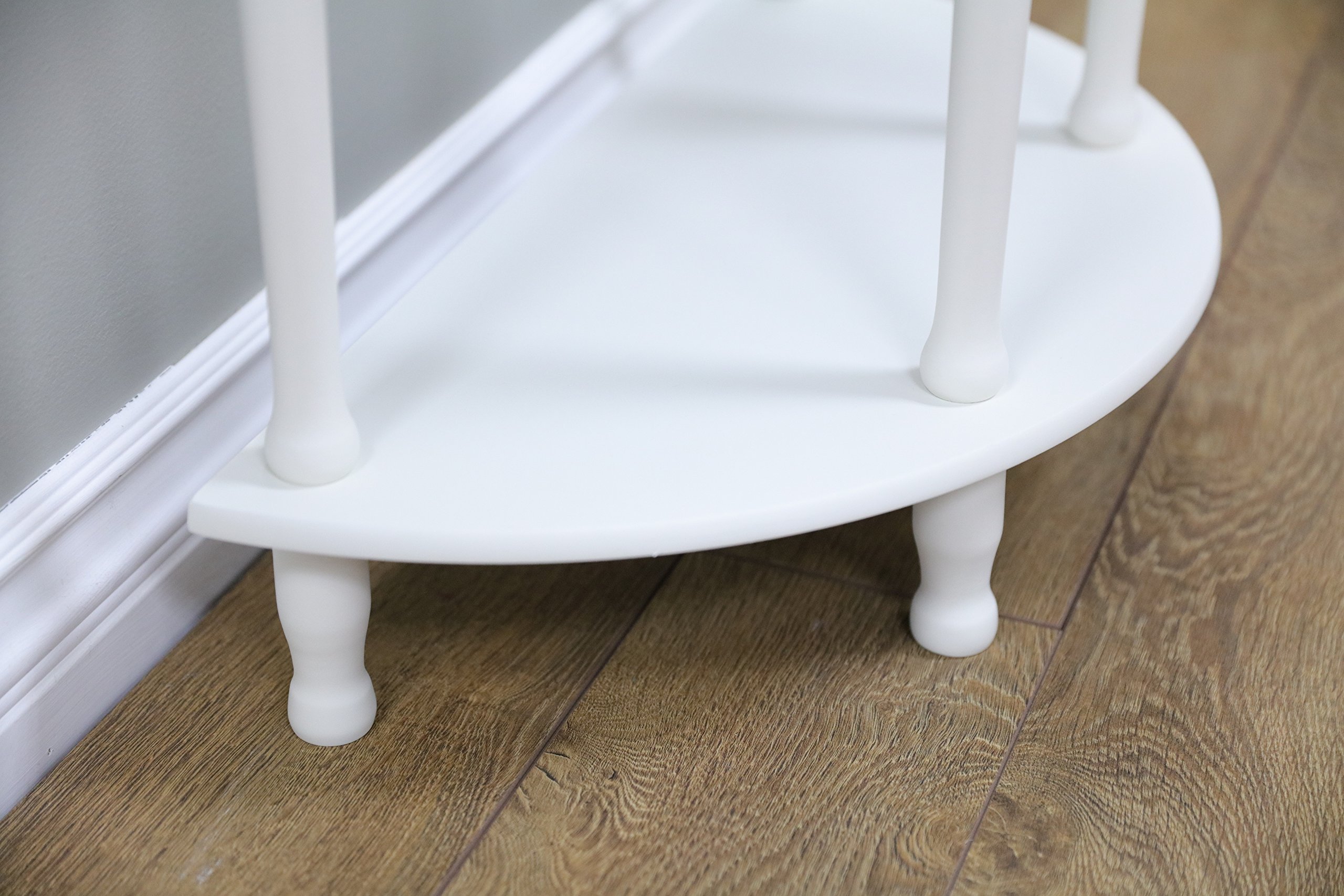 Frenchi Home Furnishing Canterbury End Table, 23.2 in x 11.62 in x 28.57 in, White
