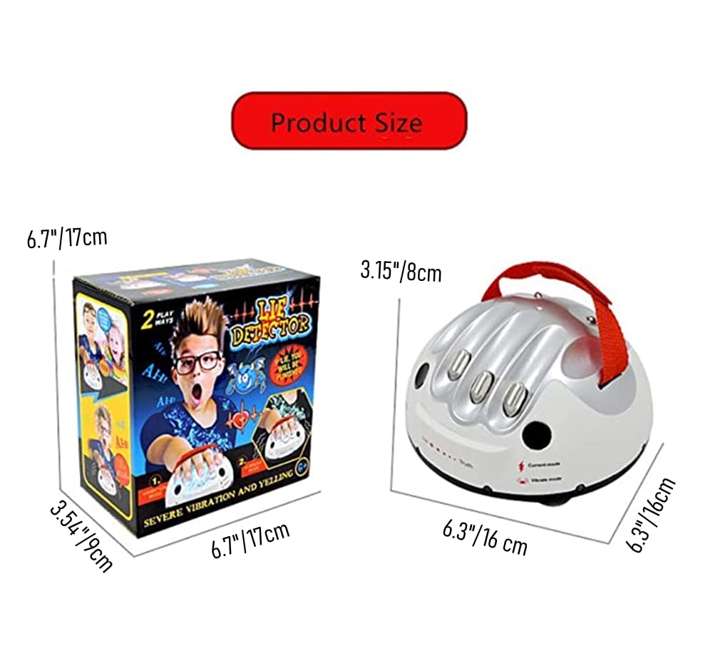 Micro Electric Shock Lie Detector, Shocking Liar Party Game Interesting True or Dare Game Lie Detector Joke Toys Polygraph Entertainment Shock Game,The Best Gift for Truth Game Toys