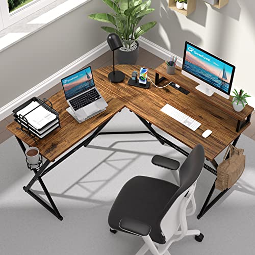 GreenForest Bundles of Folding Desk and L Shaped Desk