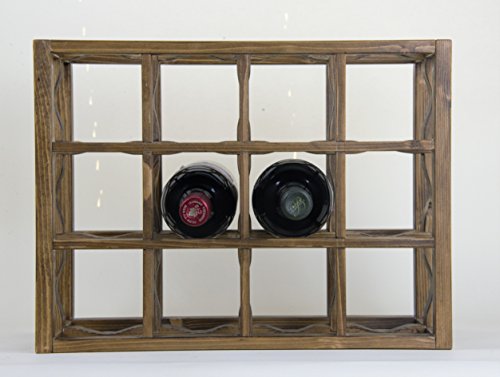 Victoria Wine Rack 12 Bottles Solid Pine Pecan Stain (Pecan)