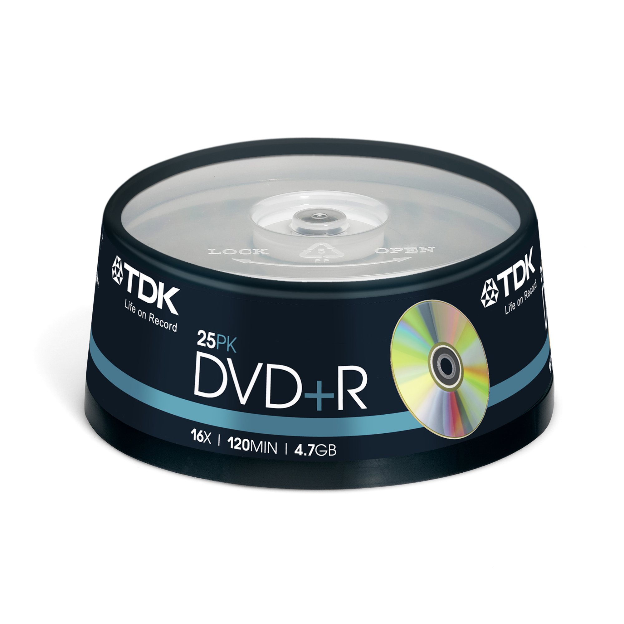 TDK T19443 16x DVD+R - Cakebox 25 Pack