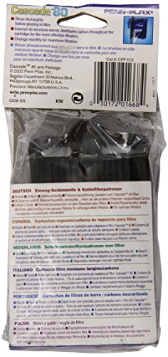 Penn-Plax Cascade 80 GPH Filter Cartridges, 3-Pack