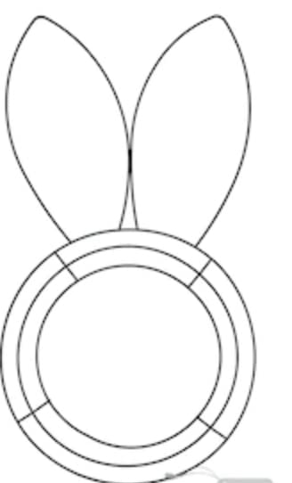 TDST Bundle of 4 Floral Garden Egg Shaped (2) & Bunny Shaped (2) Wired Metal Wreath Frame with Ties for Crafts Form for Spring for Front Door Bonus Scented Aziza, Black