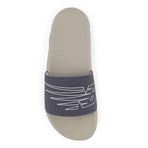 New Balance Men's Zare V1 Slide Sandal, Lead/Orca/Light Aluminum, 9