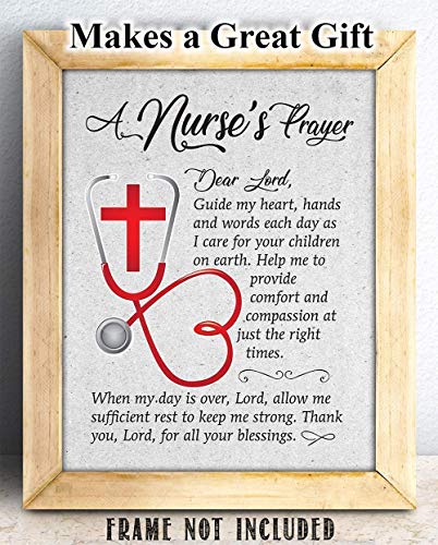 Dear Lord - A Nurse's Prayer - 11x14 Unframed Art Print - Great Gift For Nurse's Day and Home and Office Decor Under $15