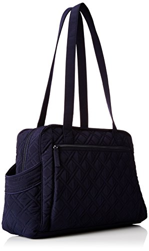Vera Bradley Women's Microfiber Stroll Around Baby Diaper Bag, Classic Navy, One Size