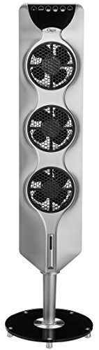 Ozeri 3x Tower Fan (44") with Passive Noise Reduction Technology, Grey