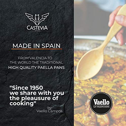 Castevia 13.5-Inch Enameled Steel Paella Pan, 34cm / 6 servings