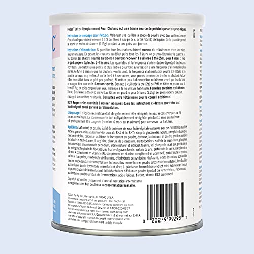 PetAg Petlac Milk Powder for Kittens - Kitten Formula Milk Replacer with Vitamins, Minerals, and Amino Acid - 10.5 oz