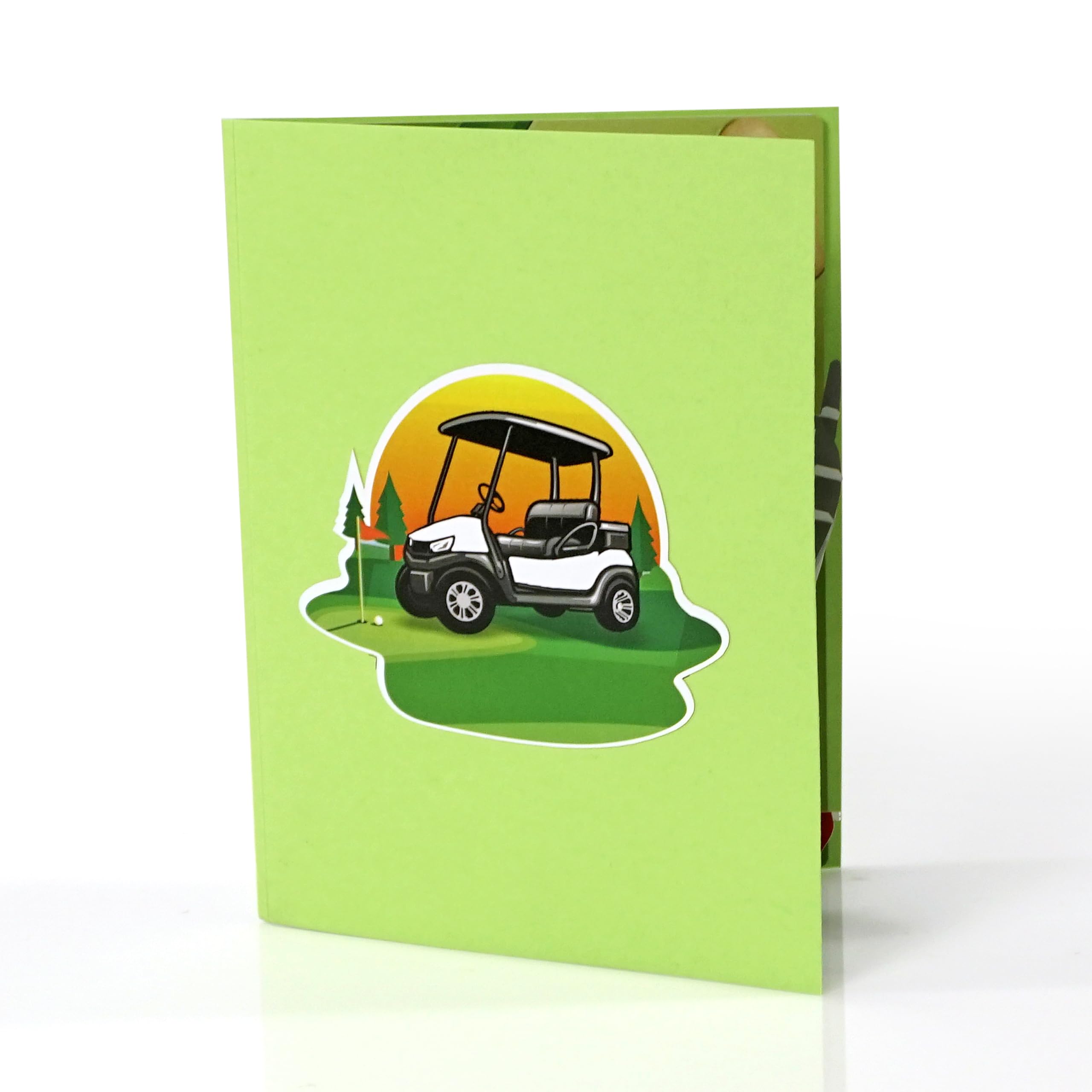 CUTPOPUP Birthday Card for Men, Fathers Day Card Pop Up, Father's Day, Birthday 3D Greeting Card for Husband, Son, Dad, Grandpa (Golf)