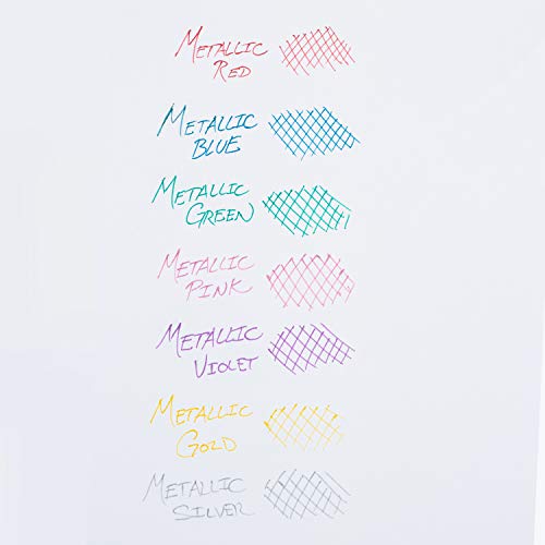 Pentel Sunburst Metallic Gel Pen, Medium Line, Permanent, Assorted Ink, 5 Pack (K908MBP5M)