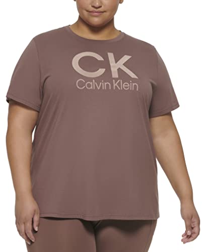 Calvin Klein Performance Women's Active TEE,Terre NU Beige,2X