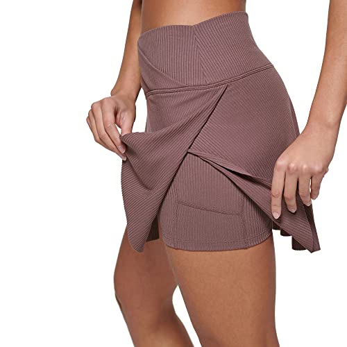 Calvin Klein Performance Women's Athletic Skirt with Built-in Bike Short, Terre, Medium