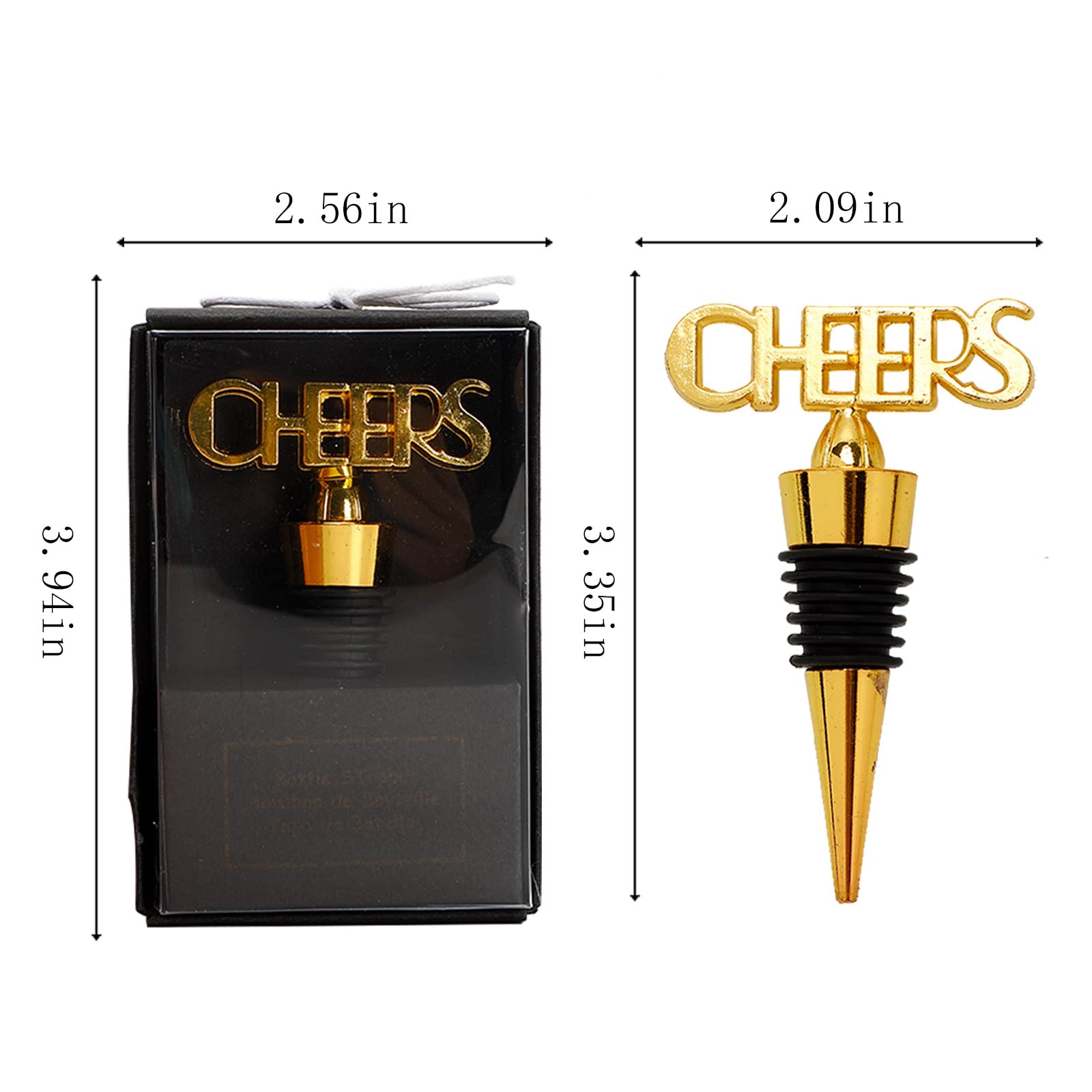 Cheers Wine Stopper for party supplies Gold Wine Stopper Decorative Cheers Wine Stopper Unique Wine Stoppers Champaign Stoppers Wine Sealer Caps Champagne Preserver Wine Bottle Seal Plug