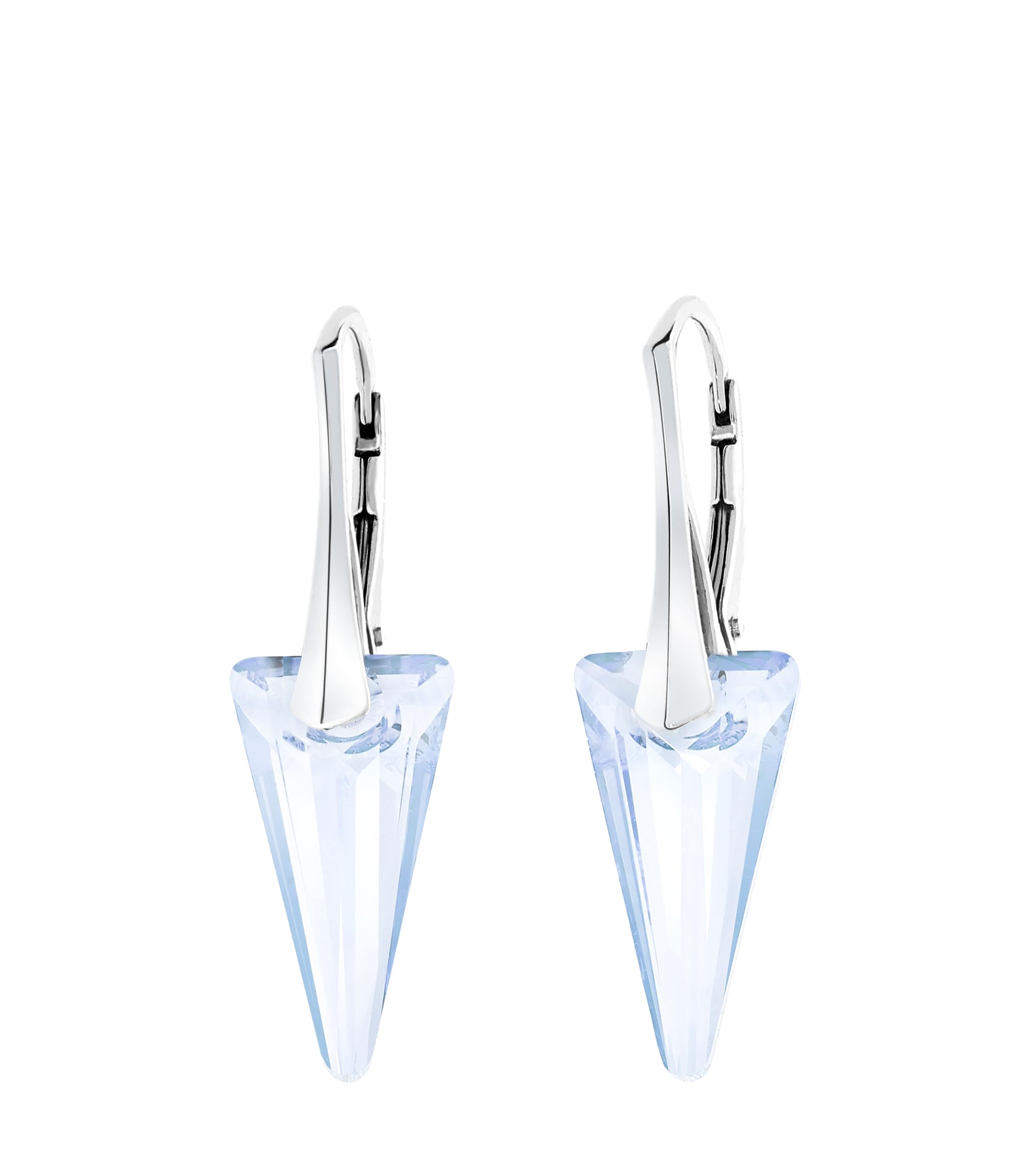 Chic Bijoux Drop & Dangle Earrings - 925 Sterling Silver and Austrian Crystals for Sensitive Ears - Mom Birthday Gift, Purple/Blue/Grey (Silver Night)