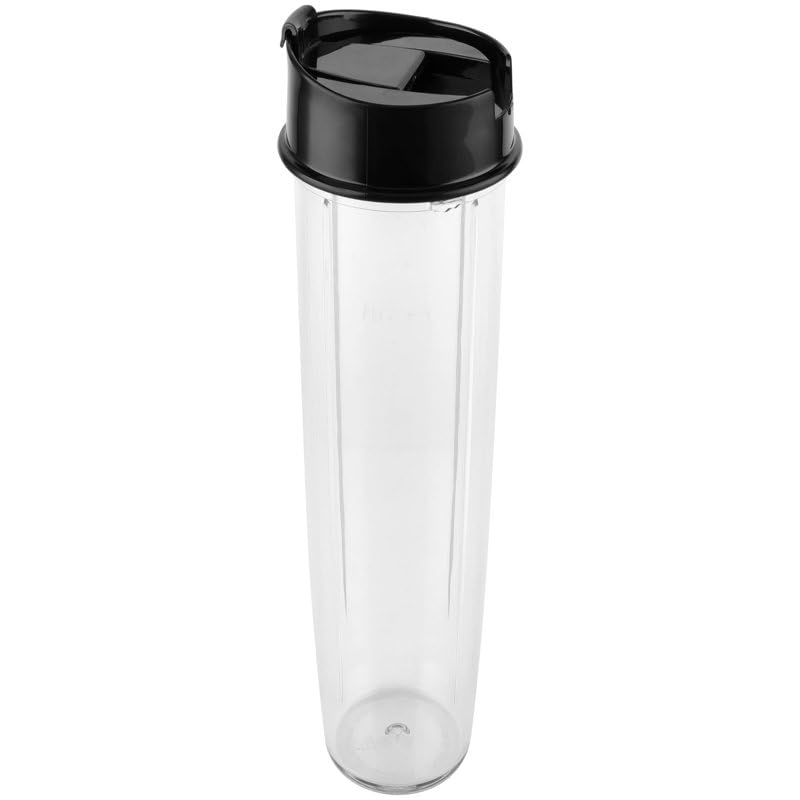 CWCJHD Black Single-Serve Blender with 1 Travel Lid, 16 oz, New Black