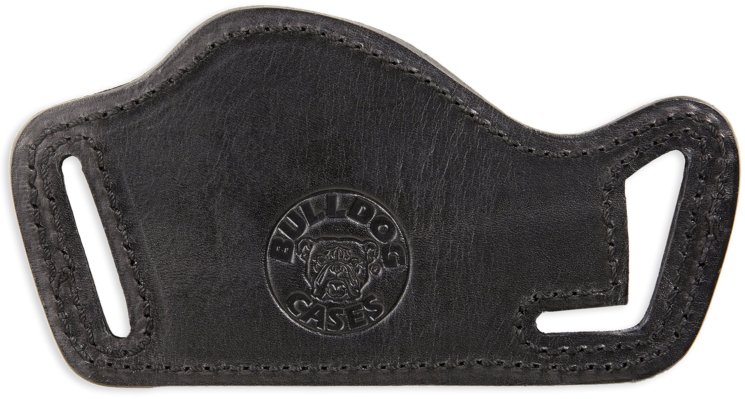 Bulldog Cases LF-L Leather Lay Flat Holster, Black, Right