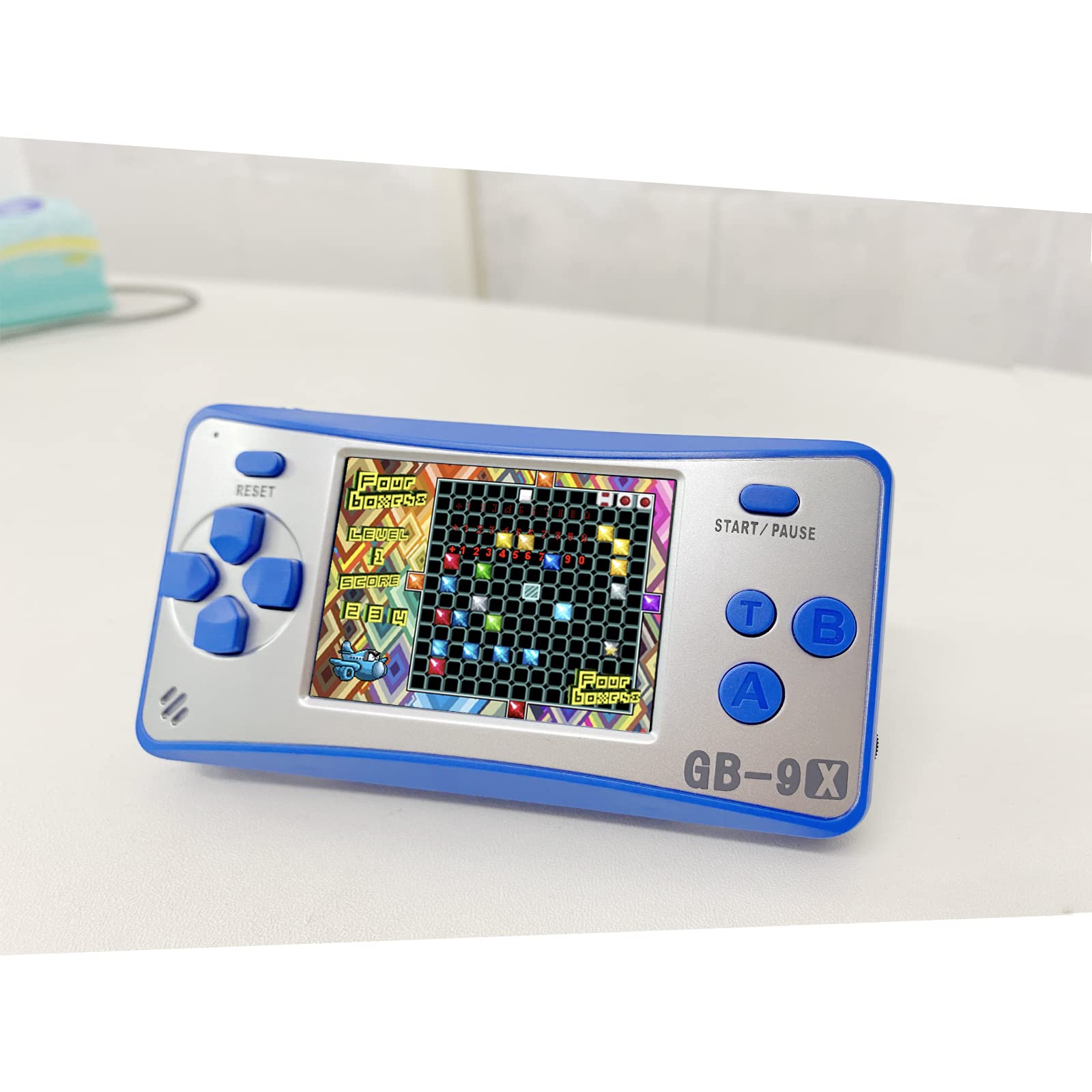 X-JOYKIDS Portable Handheld Games for Kids 2.5" LCD Screen Game Console TV Output Arcade Gaming Player System Built in 168 Classic Retro Video Games Birthday for Your Boys Girls-(Blue)