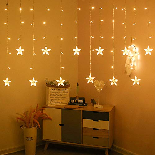 Missmiss Fairy Lights Fairy Lights for Bedroom Wall Decor,Bendable Copper Twinkle Lights Party Home Garden Bedroom -Yellow_A
