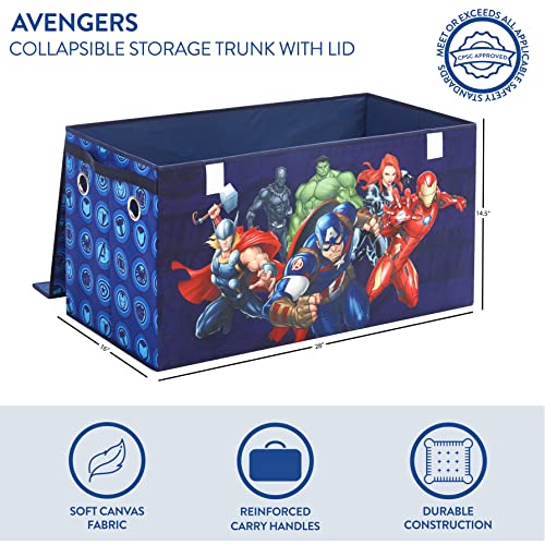 Idea Nuova Avengers Collapsible Childrenās Toy Storage Trunk, Durable with Lid