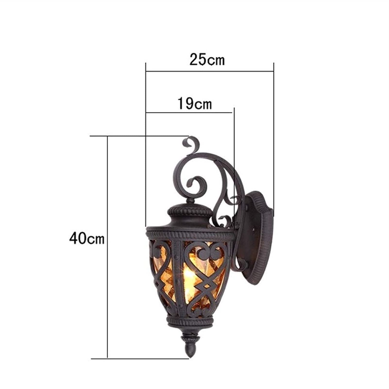 Zziyj Aluminum Lights Glass Shade Corridor Aisle Night IP55 American Outdoor Waterproof Wall Lamp Garden Light Home Terrace