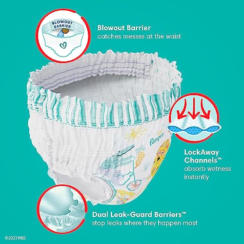 Pampers Diapers Size 7, 88 Count - Pull On Cruisers 360° Fit Disposable Baby Diapers with Stretchy Waistband, Packaging & Prints May Vary
