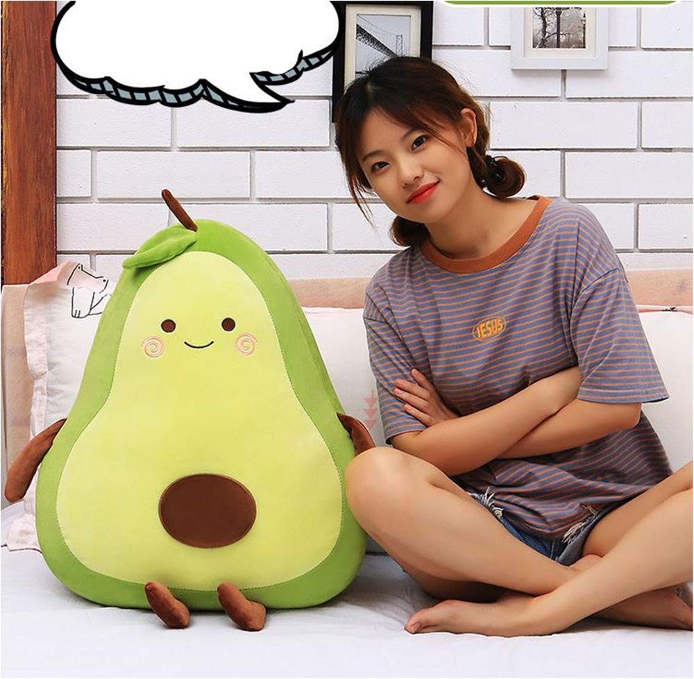 XICHEN 27 Inch Green Large Simulation Avocado Plush Toy Doll Sleeping Pillow Doll Doll, Holiday Warm Gift Plush Toy Pillows (Seated)
