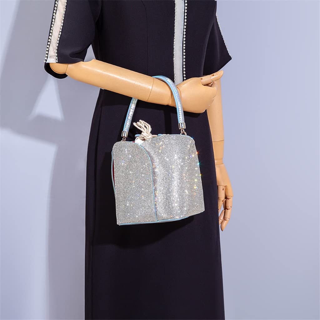 CCBUY 2021 Party Wedding Rhinestone Bucket Evening Clutch Floral Chain Novelty Purses and Totes